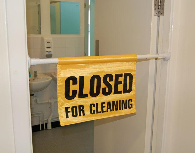 Closed For Cleaning Door Sign, Safety Sign from Anglian Chemicals