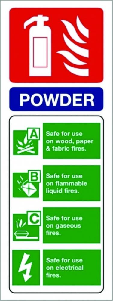 Dry Powder Extinguisher PPE Sign, Fire Equipment Signs from Anglian ...